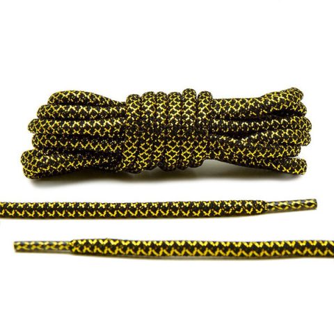 Gold & Black Rope Shoelaces | Vibrant Footwear Upgrade